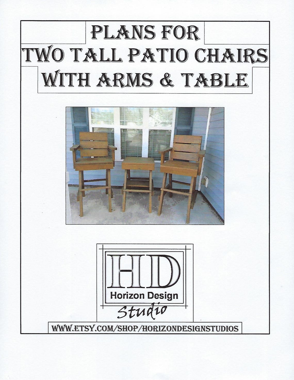 Table & Chairs Plans/porch Chairs and Table Plan/outdoor Patio - Etsy