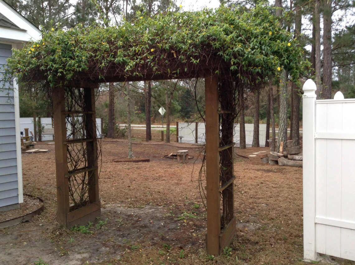 Wood Arbor Plan/trellis Plan/planter Arbor Plan/rose Arbor - Etsy