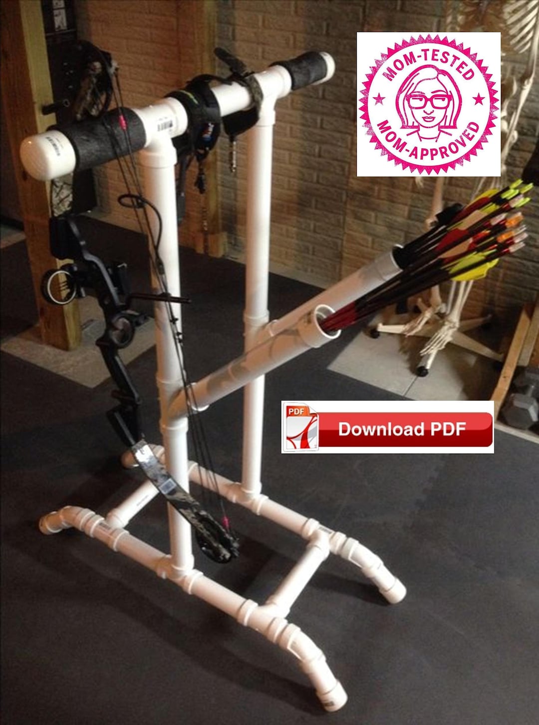 Archery Stand Plan/bow Holder Stand Plan/pvc Bow Stand Plan/archery ...