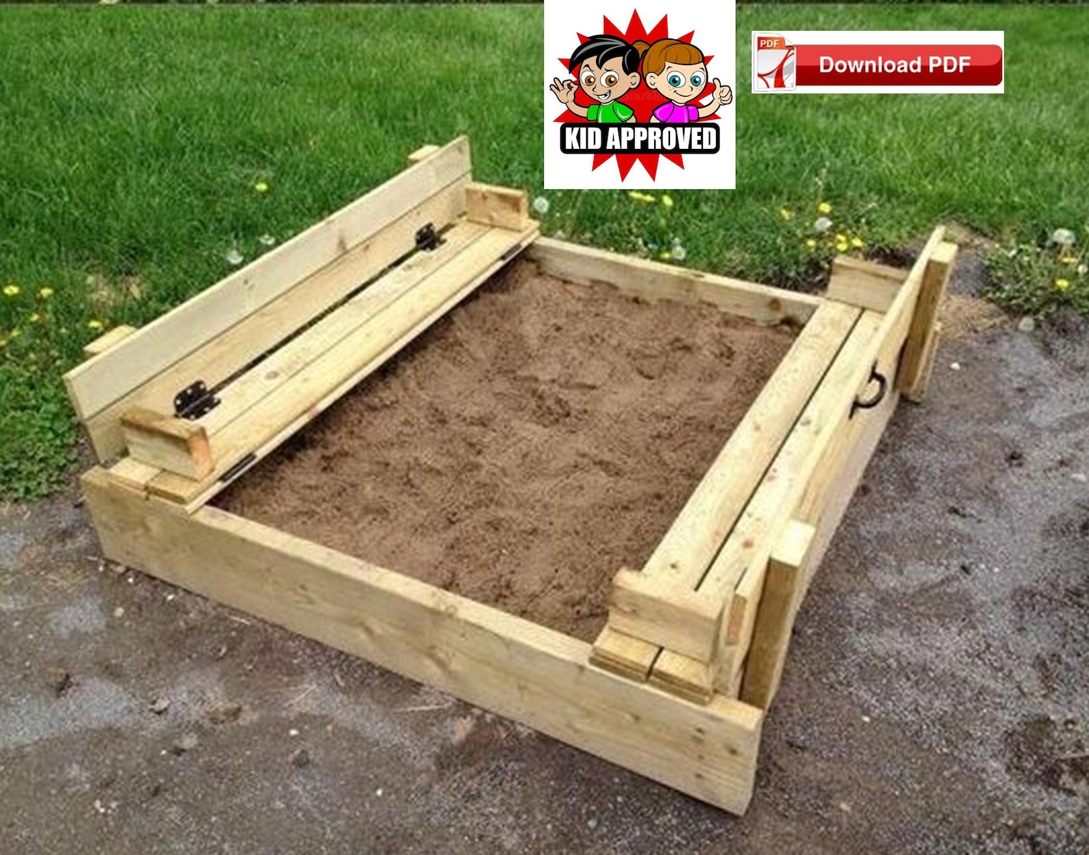 Sandbox Plan/kids Play Sand Box Plan/childs Sandbox Plan/covered ...