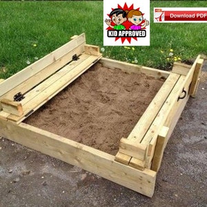 Sandbox Plan/kids Play Sand Box Plan/childs Sandbox Plan/covered ...