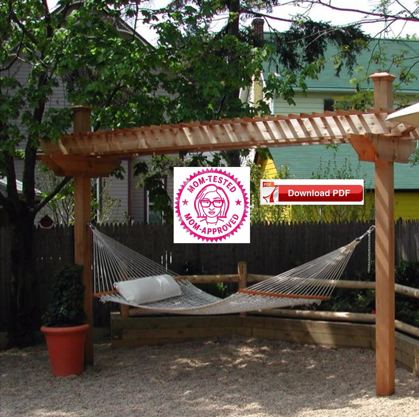 Hammock Arbor Plan/hammock Trellis Plan/swing Arbor Plan/outdoor Swing ...