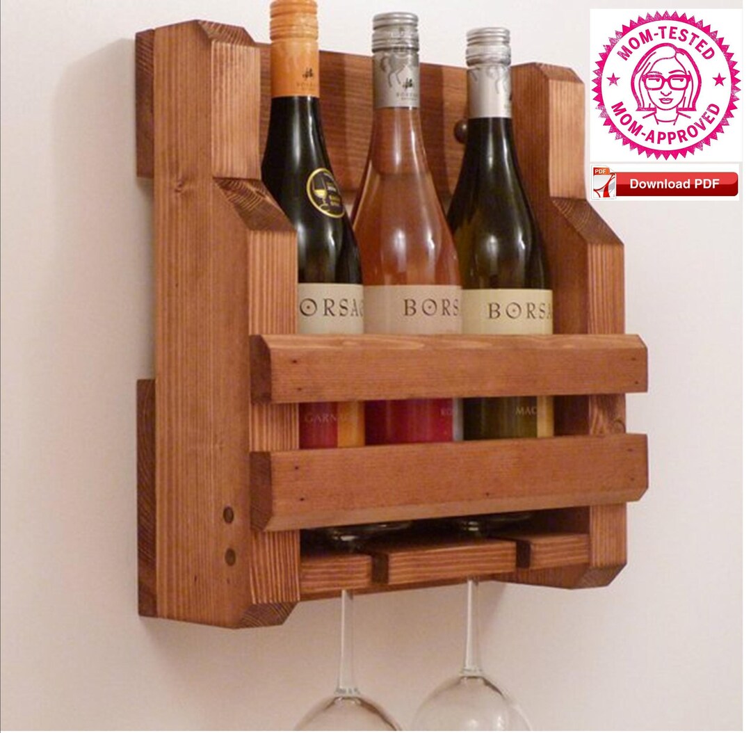 Wine Rack Plan/wall Wine Rack Plan/wine Holder Plan/wall Wine Holder ...