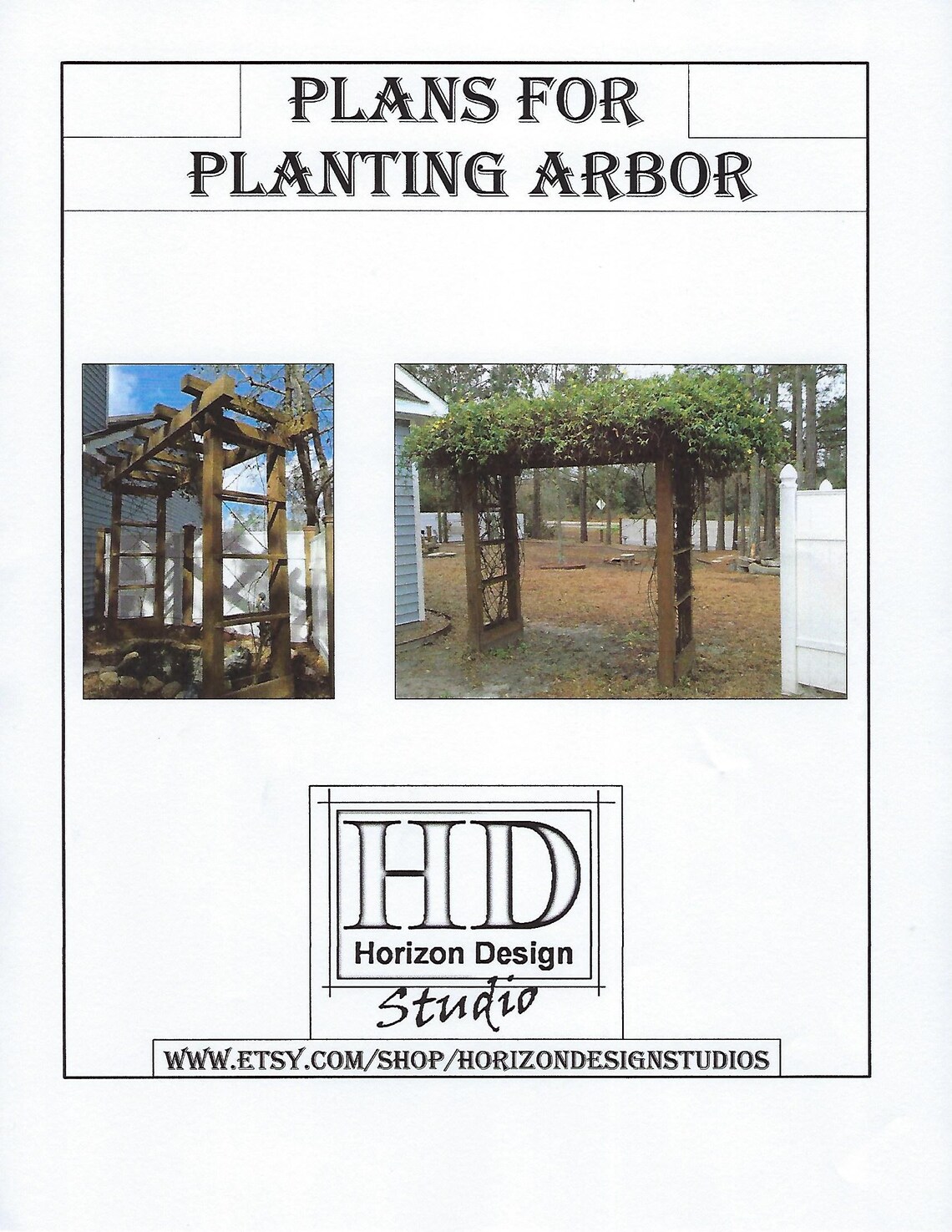 Wood Arbor Plan/trellis Plan/planter Arbor Plan/rose Arbor - Etsy