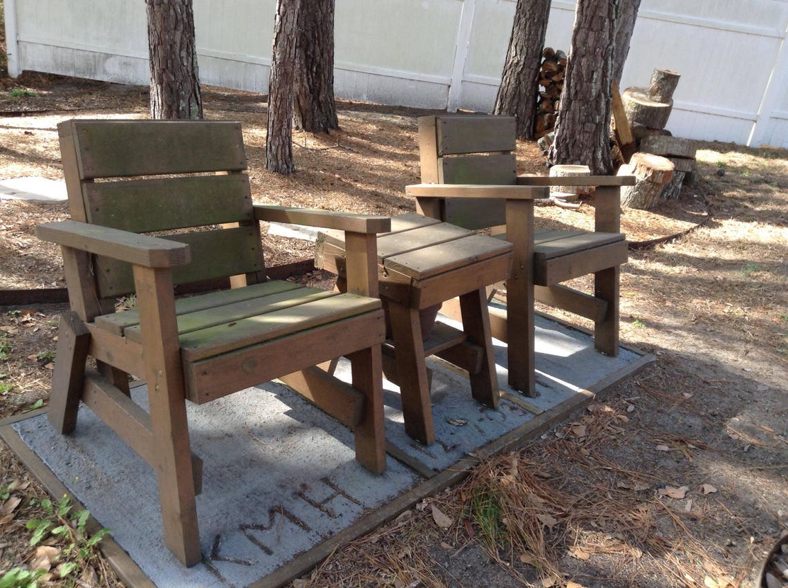 Lawn Chairs and Table Plan/outdoor Chair Table Plan/fire Pit - Etsy