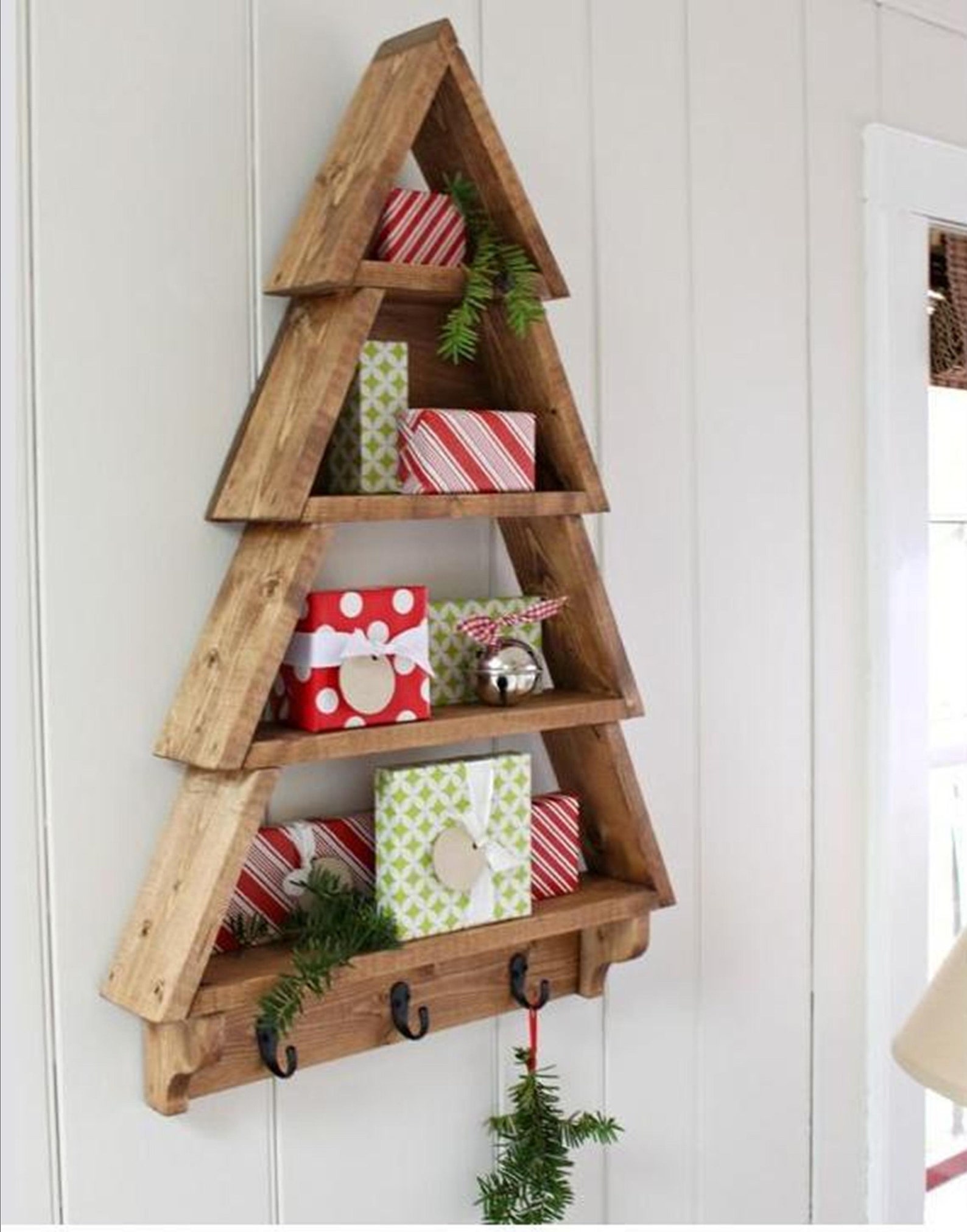 Tree Shelf Plan/barn Wood Shelf Plan/rustic Pallet Tree Shelf Plan ...