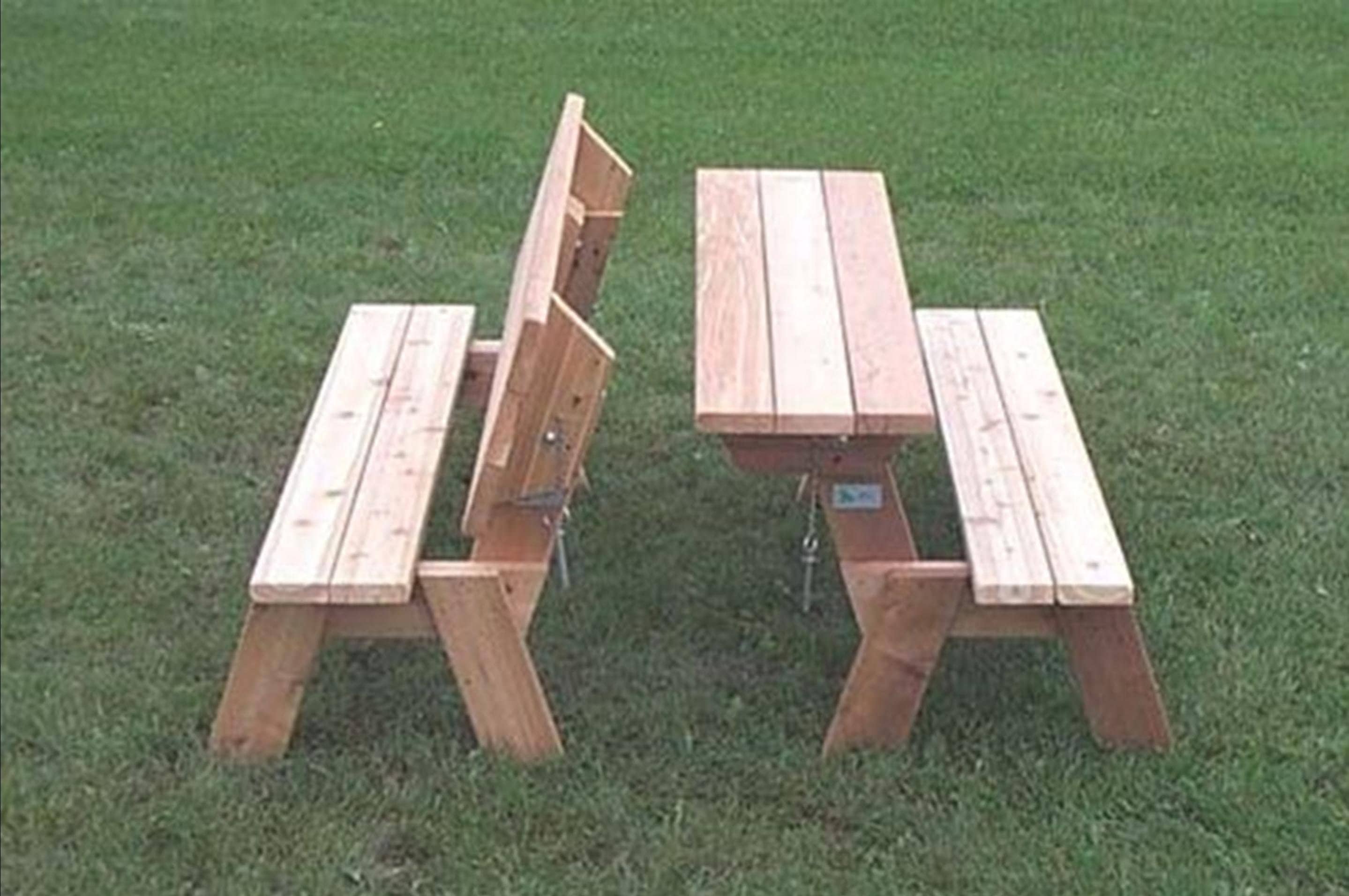 Folding Picnic Table Plan/folding Bench Plan/combo Picnic Table-bench ...
