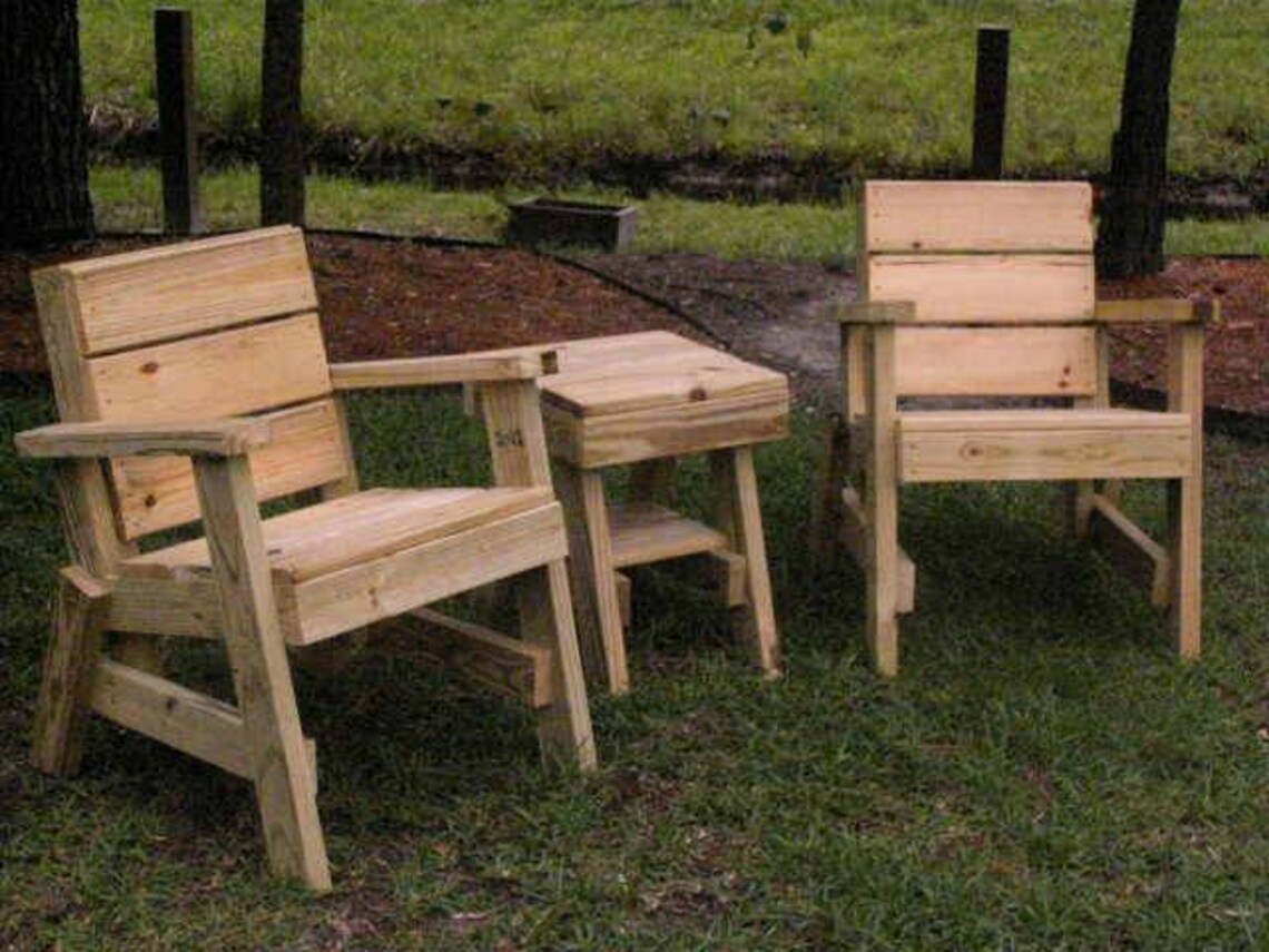 Lawn Chairs and Table Plan/outdoor Chair Table Plan/fire Pit - Etsy