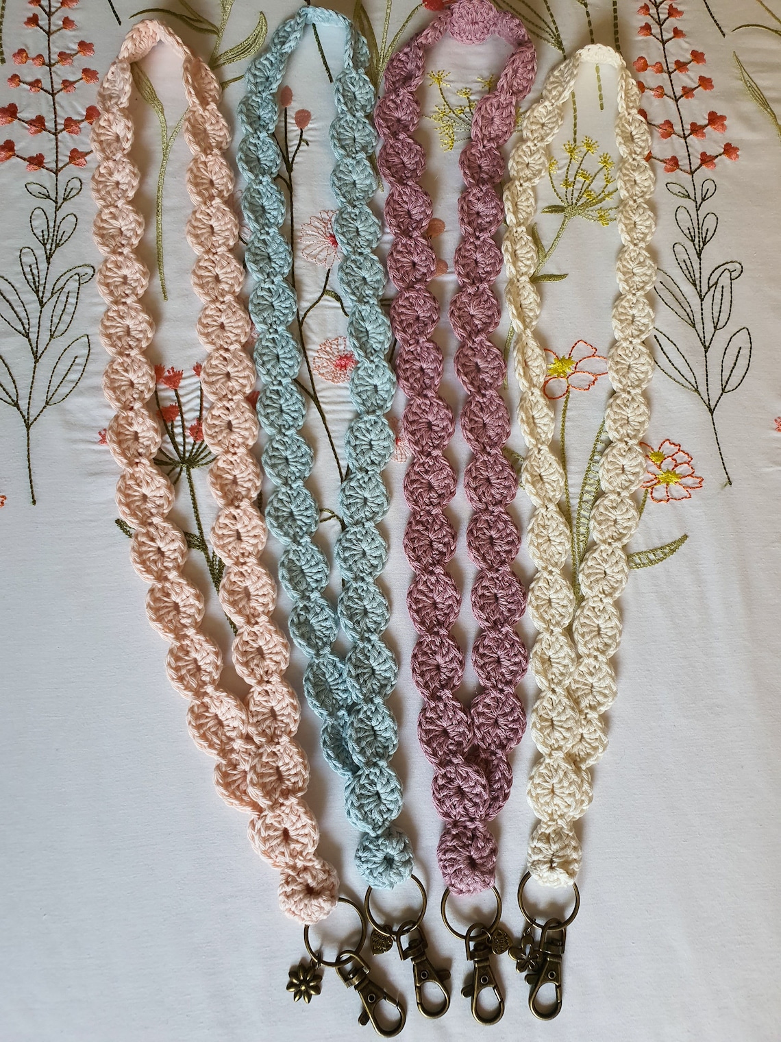 Crochet Lanyard Badge Holder Handmade Lanyard Crochet - Etsy Canada