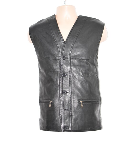 Vintage ENGBERS Men's Real Leather Biker Rocker Casua… - Gem