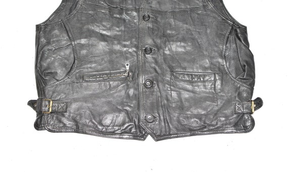 Vintage Men's Real Leather Biker Rocker Motorcycle Ca… - Gem