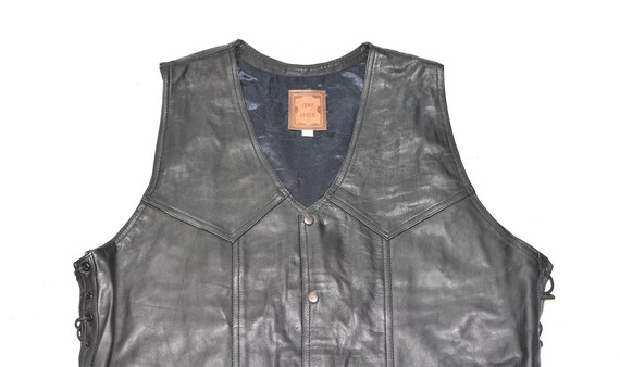 Vintage Men's Real Leather Biker Rocker Motorcycle Ca… - Gem