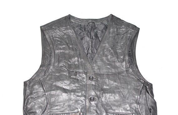 Vintage Men's Real Leather Biker Rocker Motorcycle Ca… - Gem