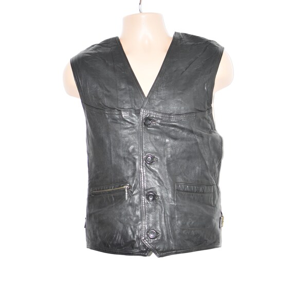 Vintage Men's Real Leather Biker Rocker Motorcycle Ca… - Gem