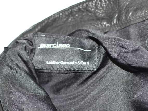 Vintage MARCIANO Men's Real Leather Biker Motorcycle … - Gem