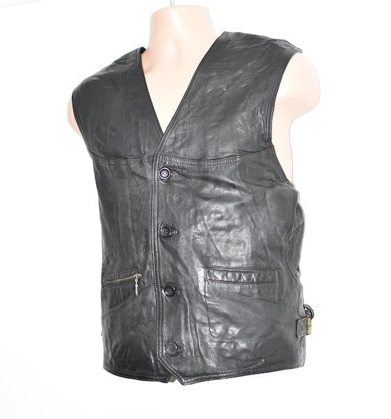 Vintage Men's Real Leather Biker Rocker Motorcycle Ca… - Gem