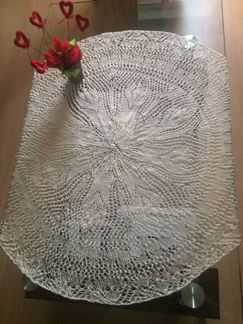 Hand-knotted Tablecloth a Large Ivory-colored Tablecloth a - Etsy