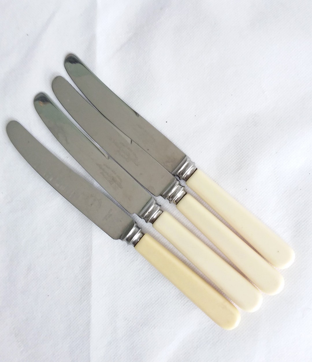 Cutlery 4 X Vintage Flatware 8 Faux Bone Handled, Sheffield Stainless ...