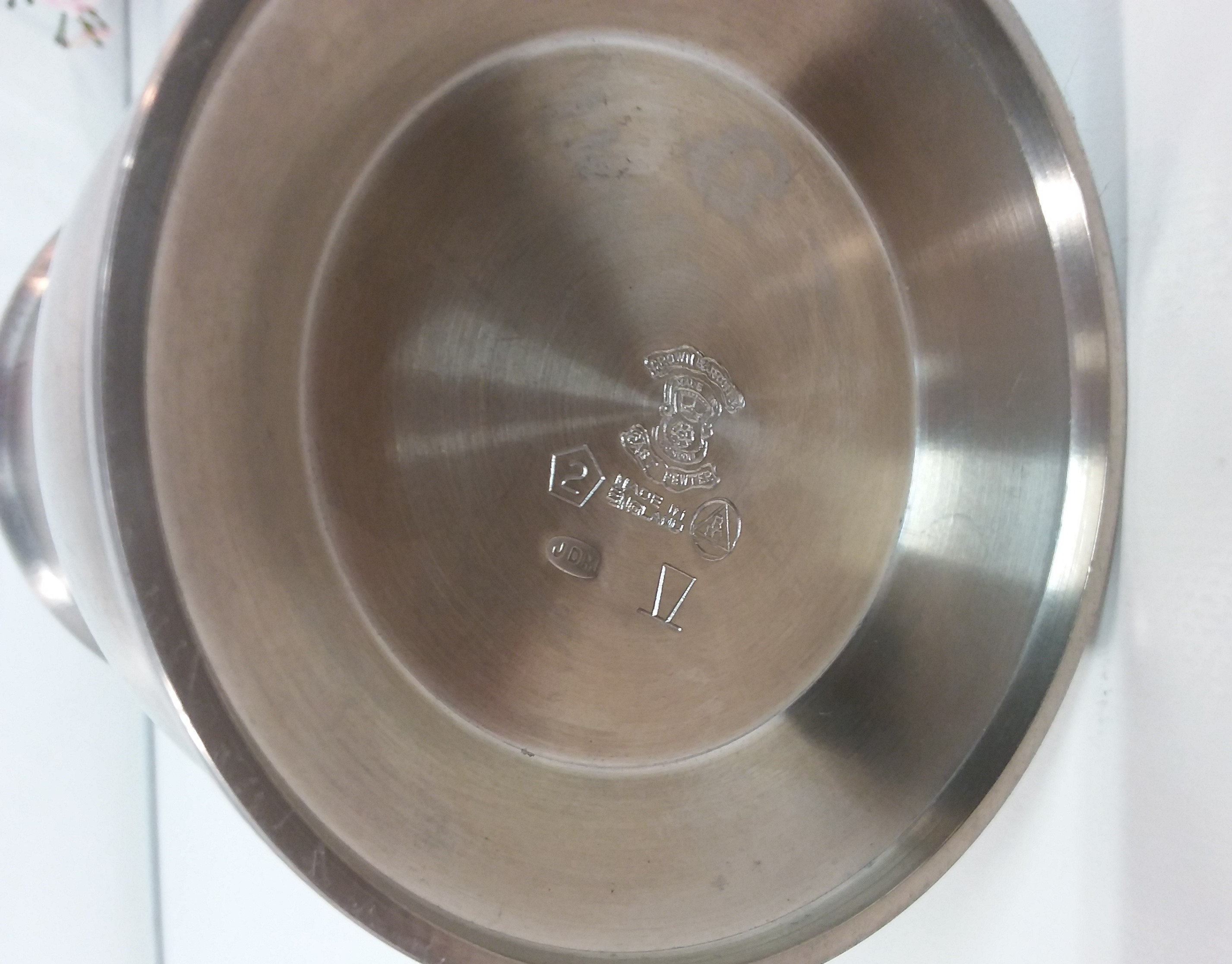 Pewter Beer Tankard, Crown and Rose Festival Jug, 1 Pint Handled Jug ...