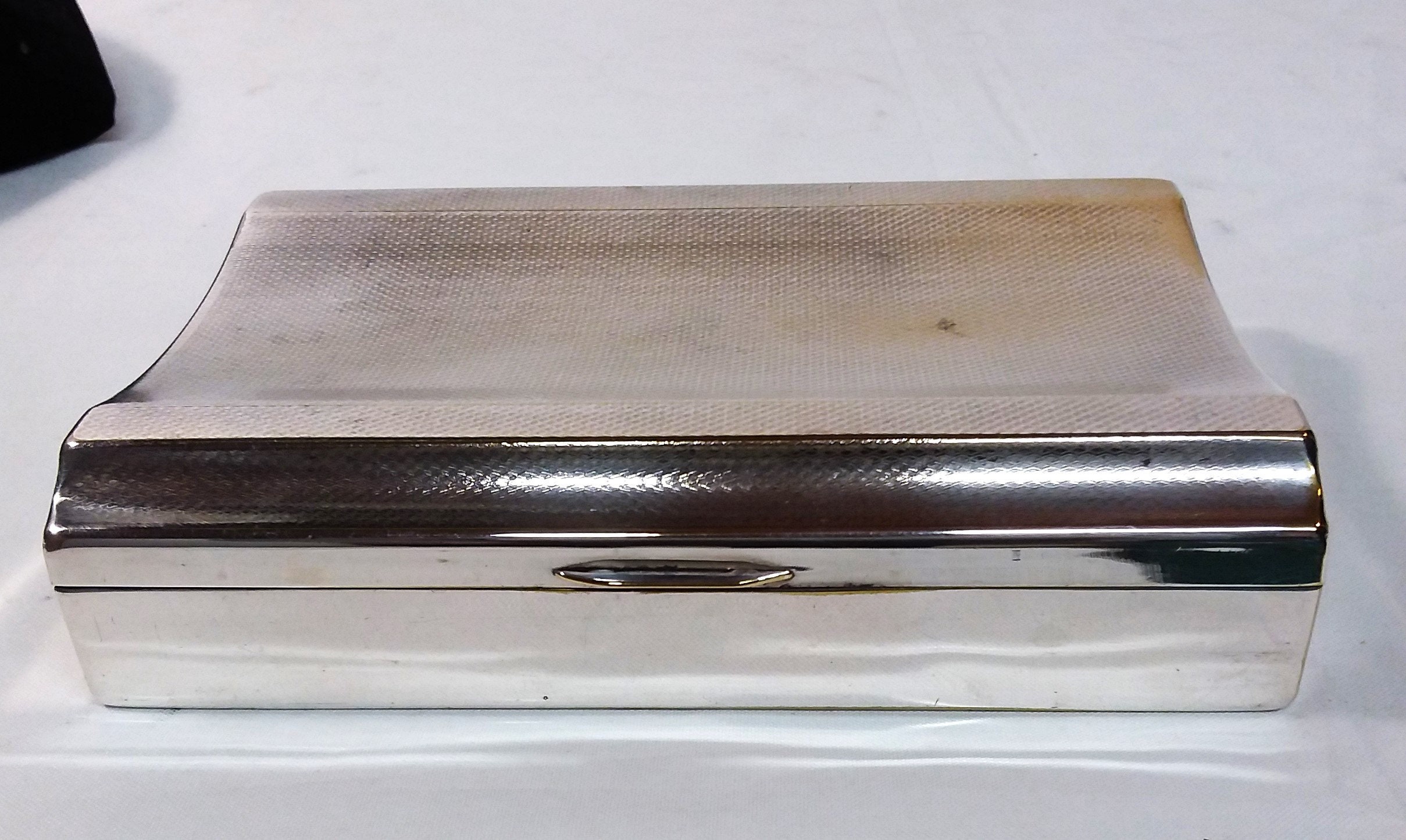 Cigarette Box, State Express Cigarettes, Silver Metal Box With Wooden ...