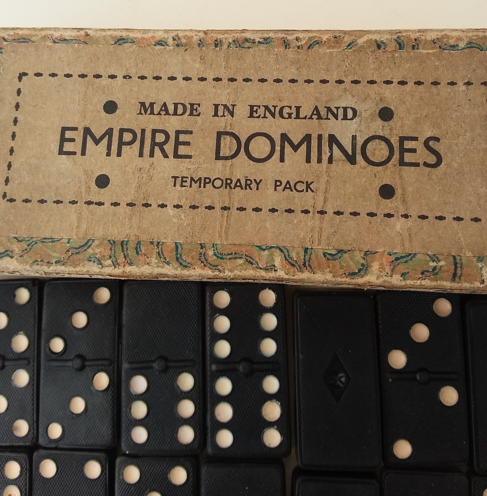 Dominoes Vintage Game Black Crystalate Empire Brand - Etsy UK