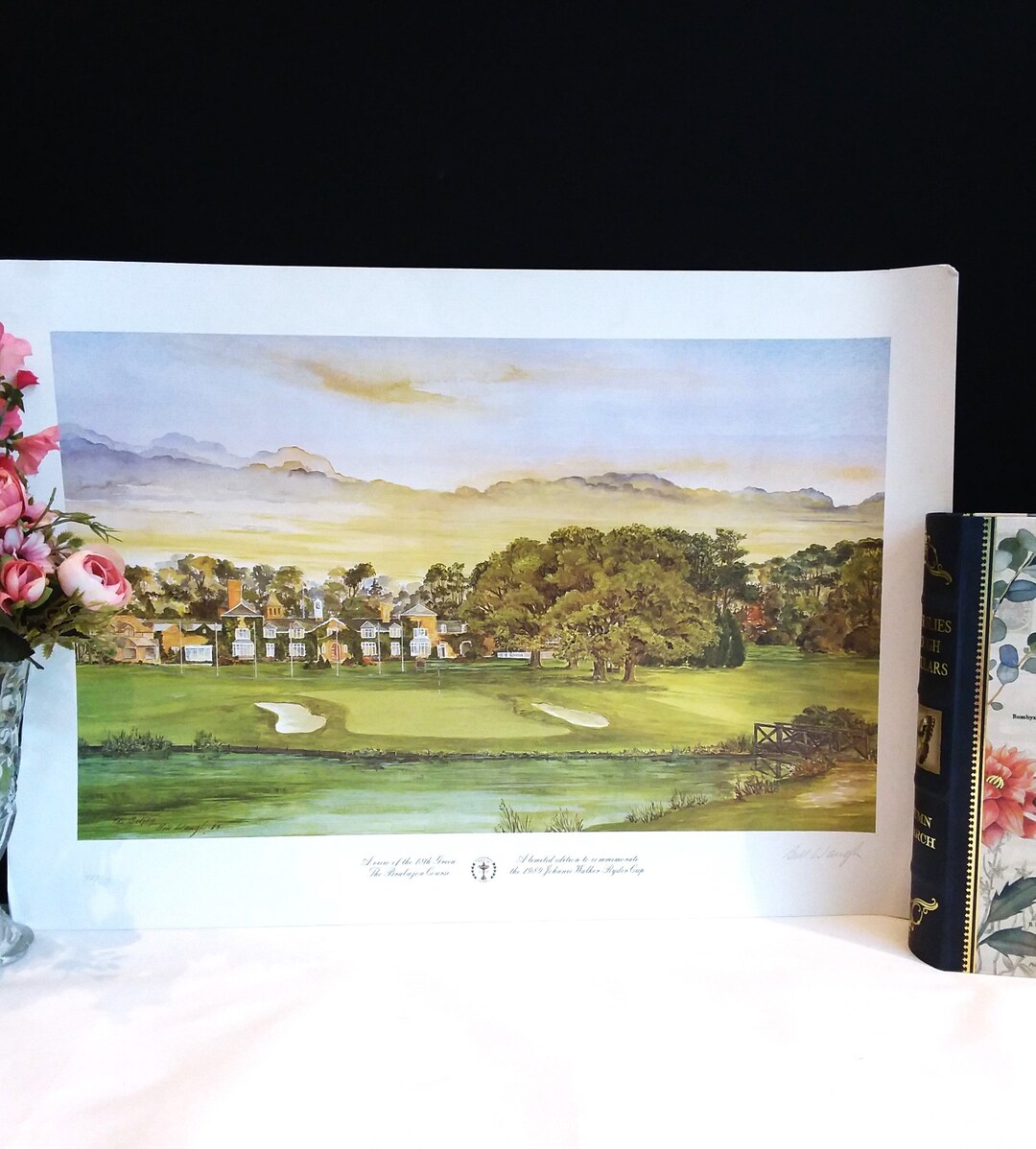 Lithograph Golf Picture, Large Print of Bill Waughs Picture of the 18th ...