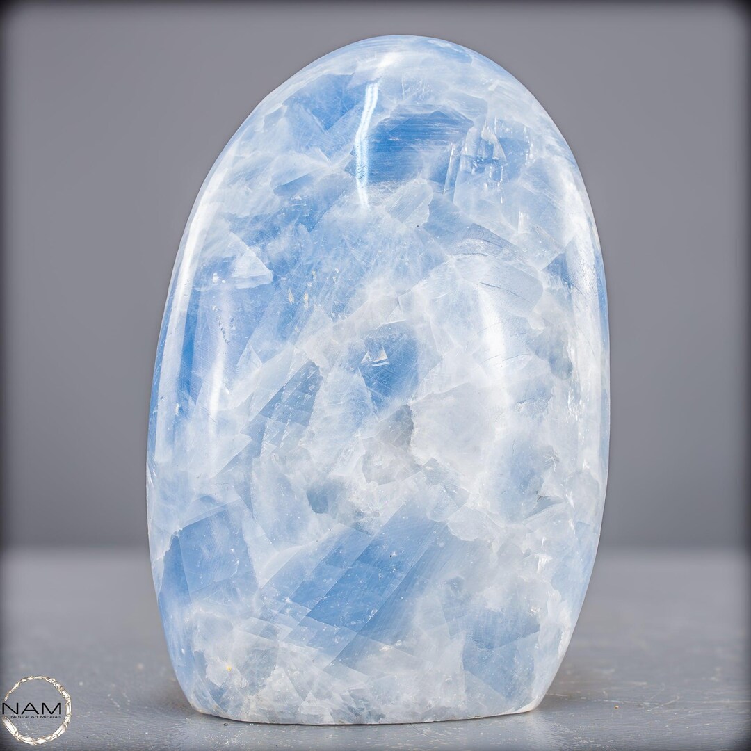 Natural Blue Calcite Crystal Freeform - 807.65g - Etsy