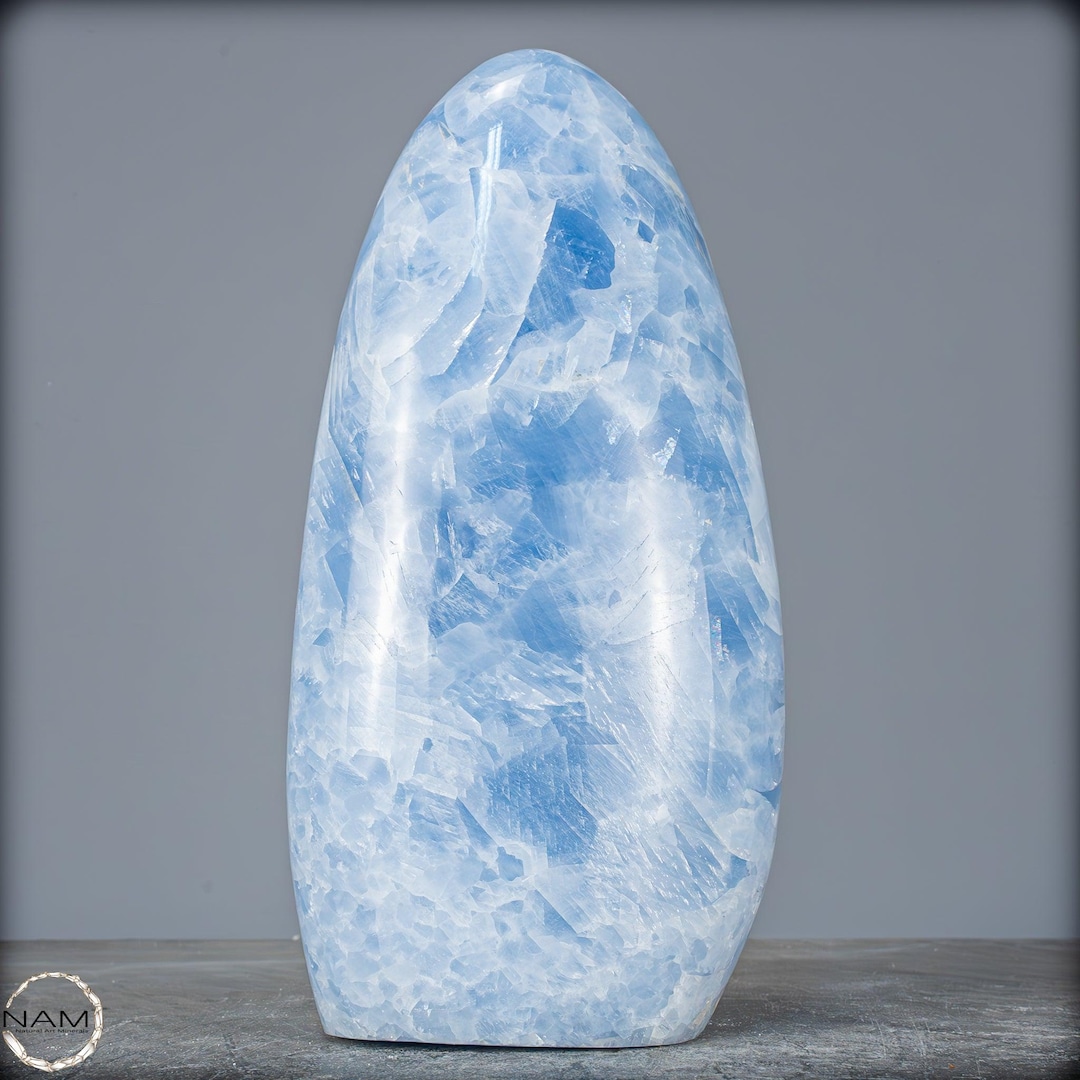 Natural Blue Calcite Crystal Freeform- 2122.49g - Etsy