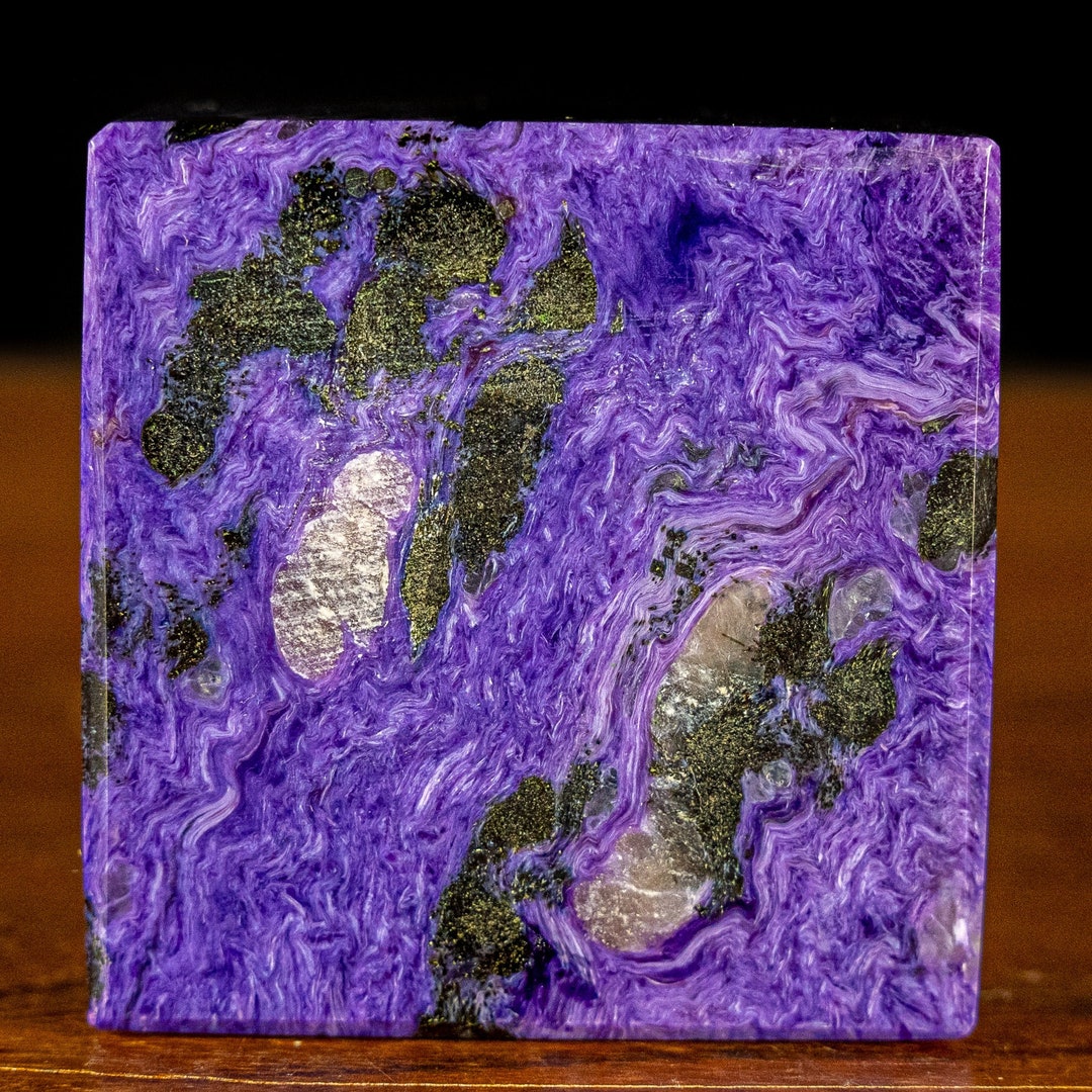 Rare and Fascinating Charoite Cube 353.78g - Etsy