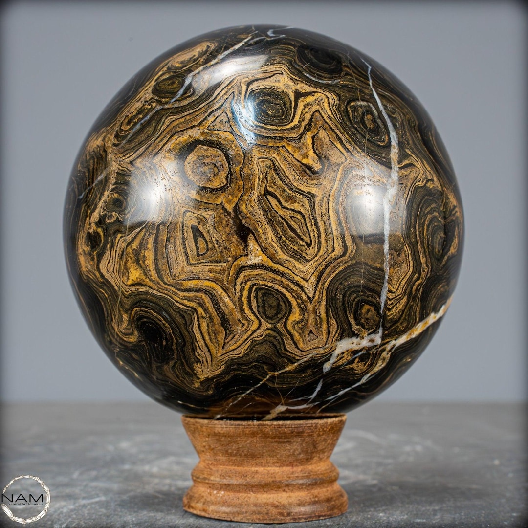 Natural Stromatolite (fossil Algae) Sphere - 1542.79g - 108mm - Etsy