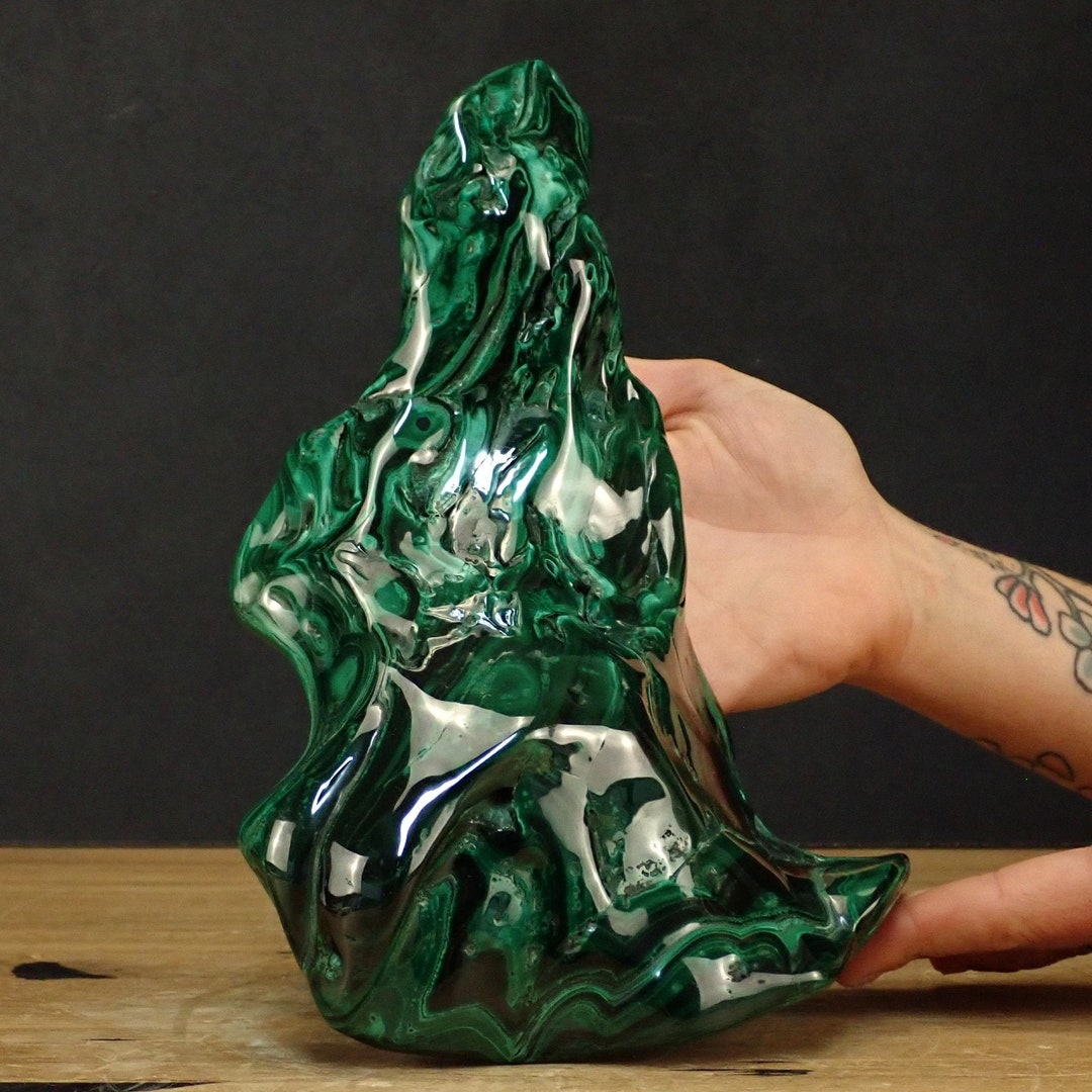 Very Rare Malachite Stalactite Polished 2534.78g - Etsy