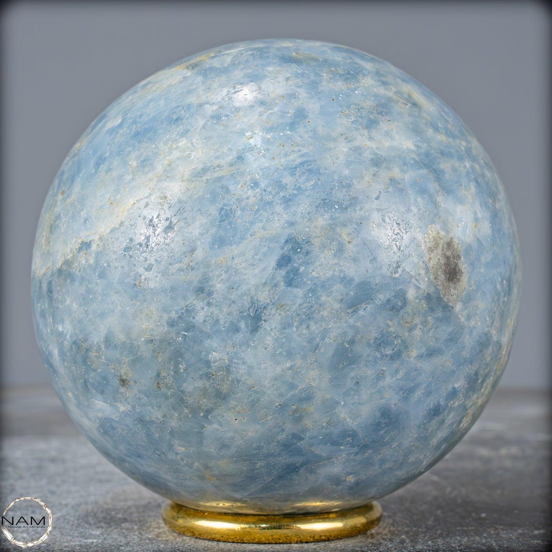 Natural Blue Calcite Crystal Sphere - 1146.24g - 94mm - Etsy