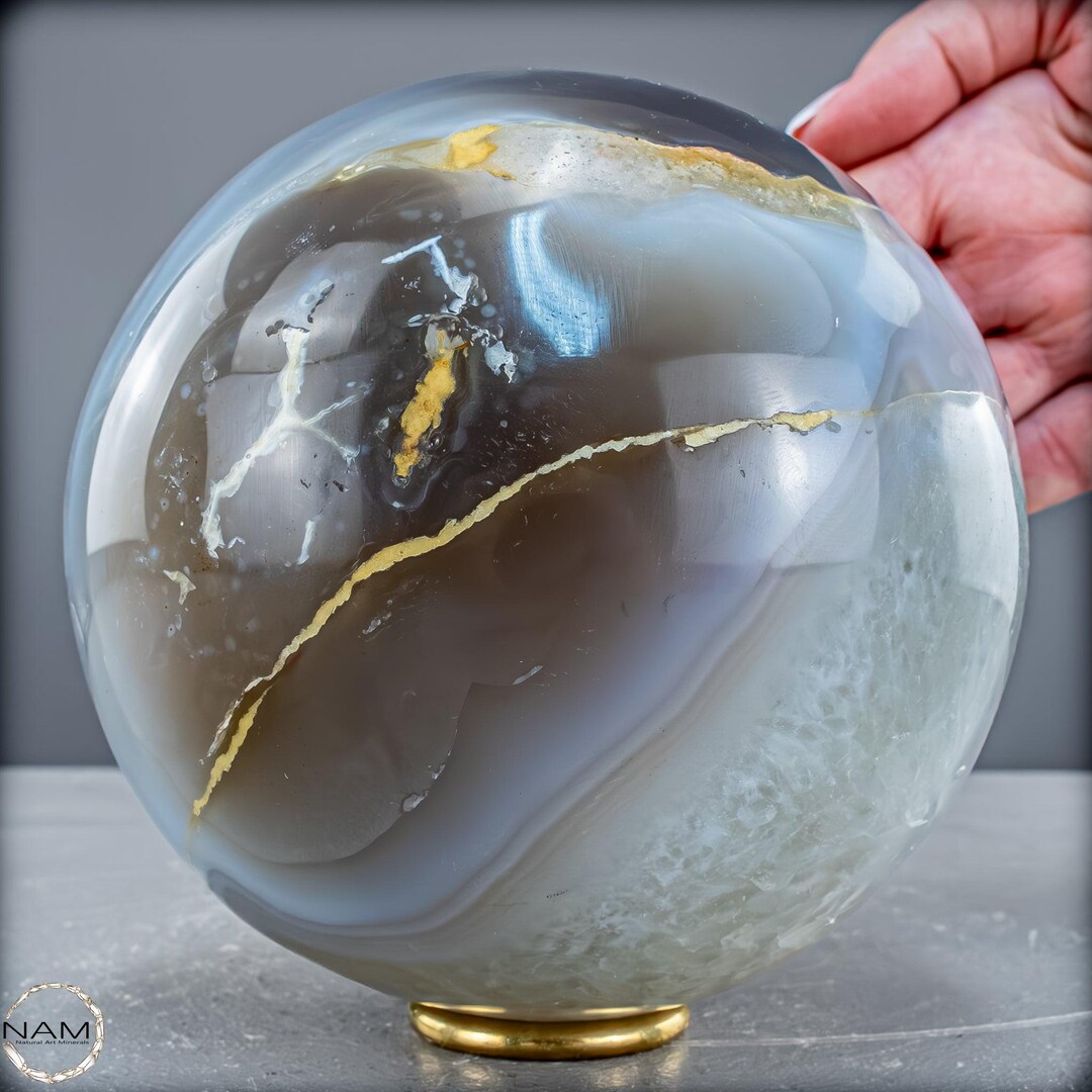Natural Orca Agate Sphere From Brazil - 3686.27 G - Etsy
