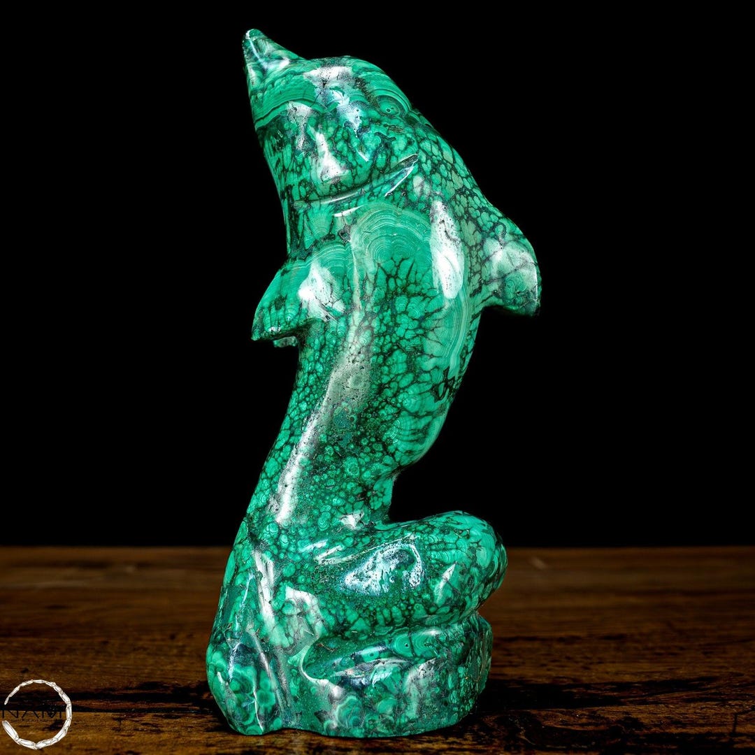 Very Old Malachite Sculpture Dolphin, Congo 764.26g - Etsy