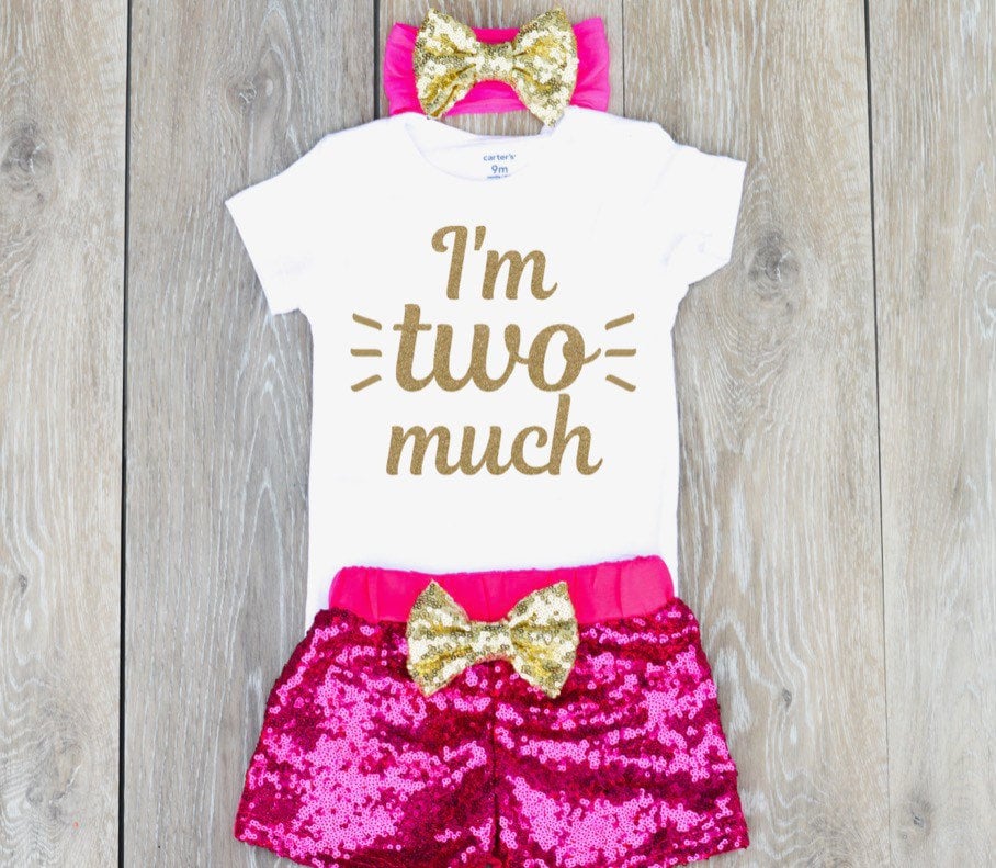Two Much Birthday Outfit Available in Many Color Variations | Etsy