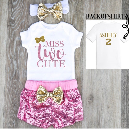 2nd Birthday Outfit Girl Two Year Old Birthday Girl Clothing - Etsy