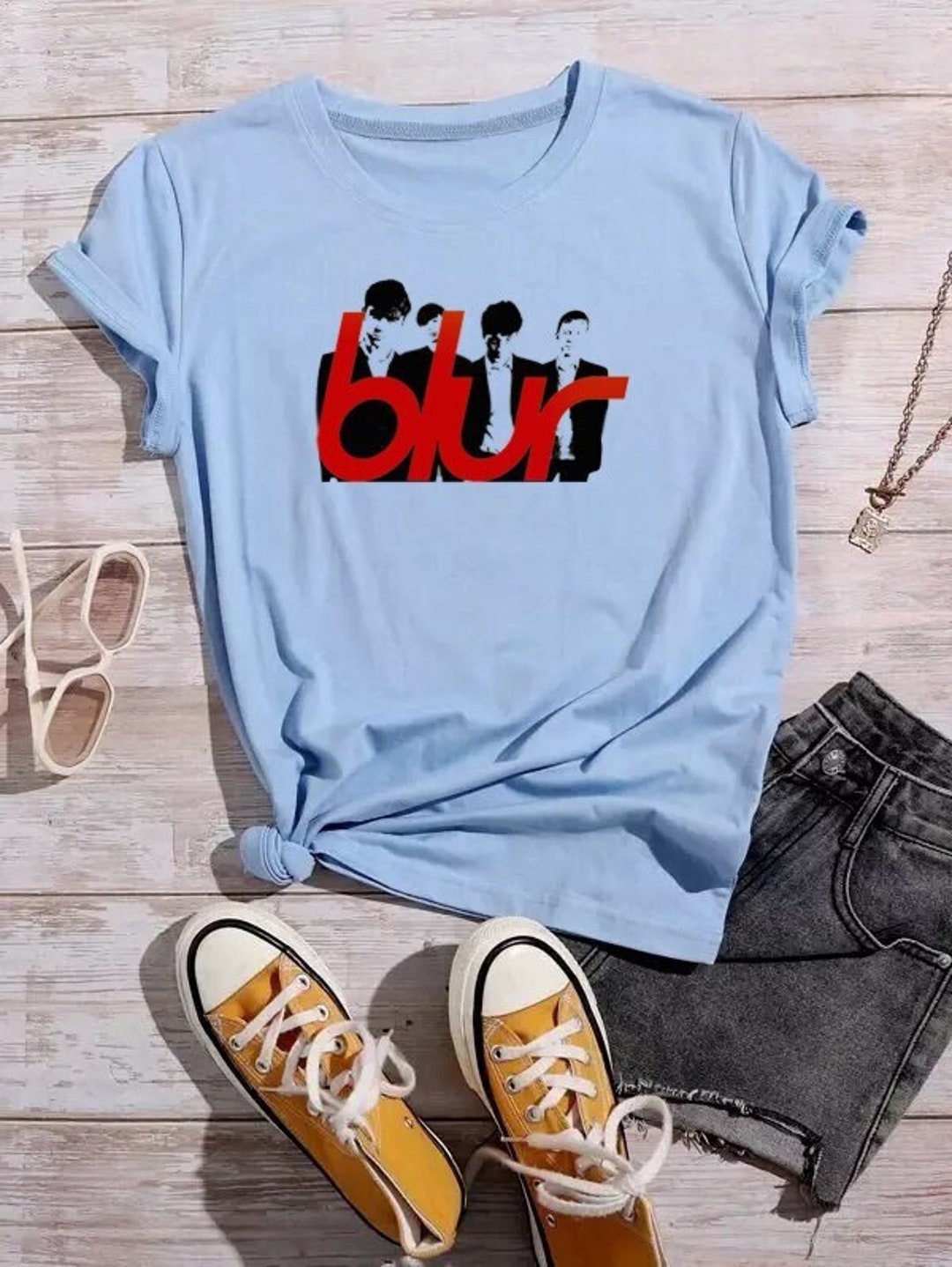 Blur T-shirt, Brit Pop, Alternative Music Rock Band, Ladies Soft Style ...