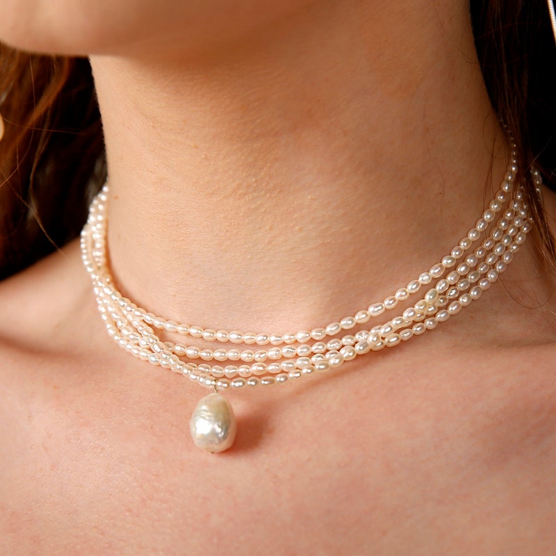 Seed Pearl Necklace - Etsy