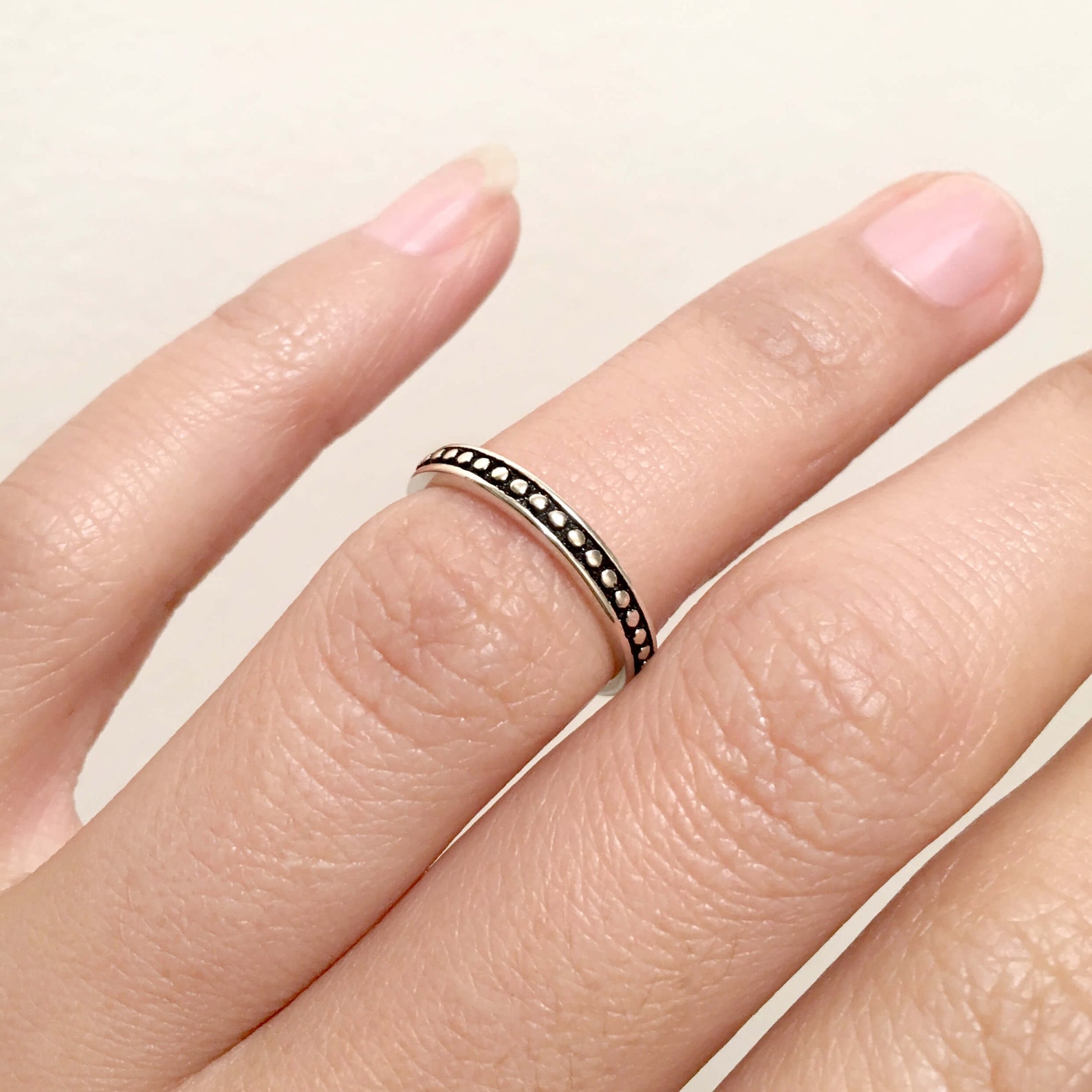 Sterling Silver Pinky Ring for Women. Boho Silver Midi Ring. | Etsy