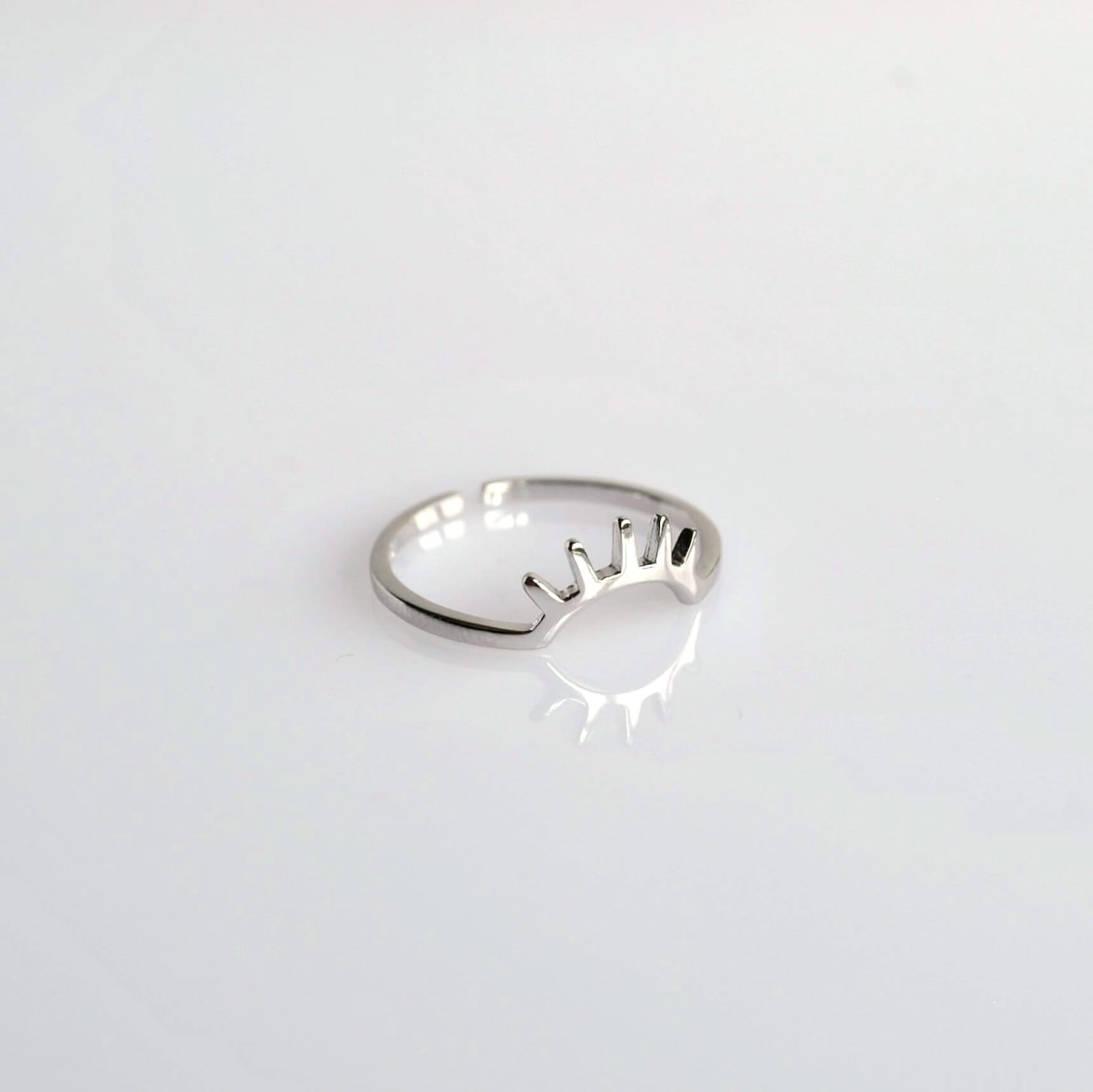 Sterling Silver Evil Eye Ring Set for Women Adjustable | Etsy