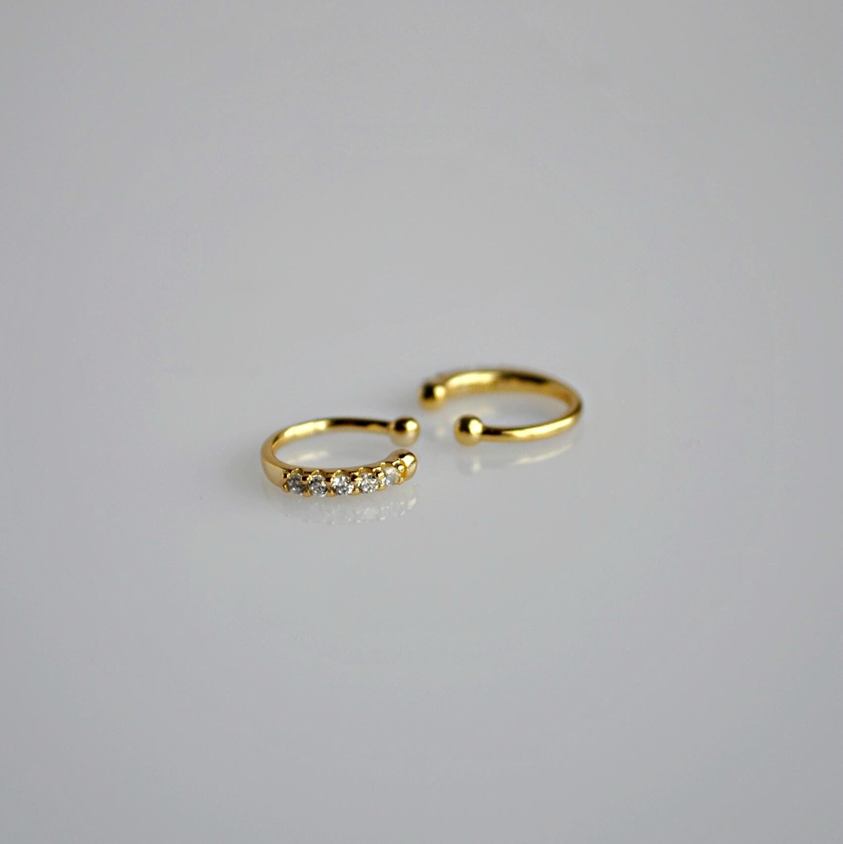 Gold Cartilage Ear Cuff No Piercing, Sterling Silver Ear Cuff Earrings ...