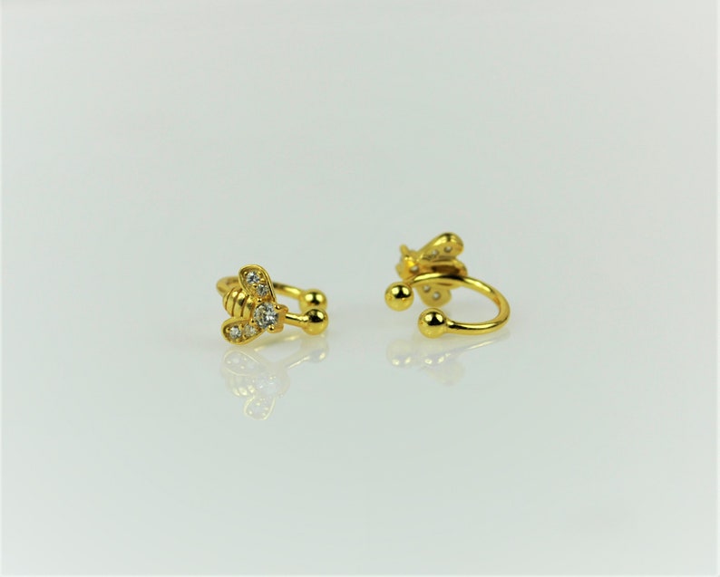 Sterling Silver Bee Ear Cuff No Piercing Gold Bee Conch - Etsy UK