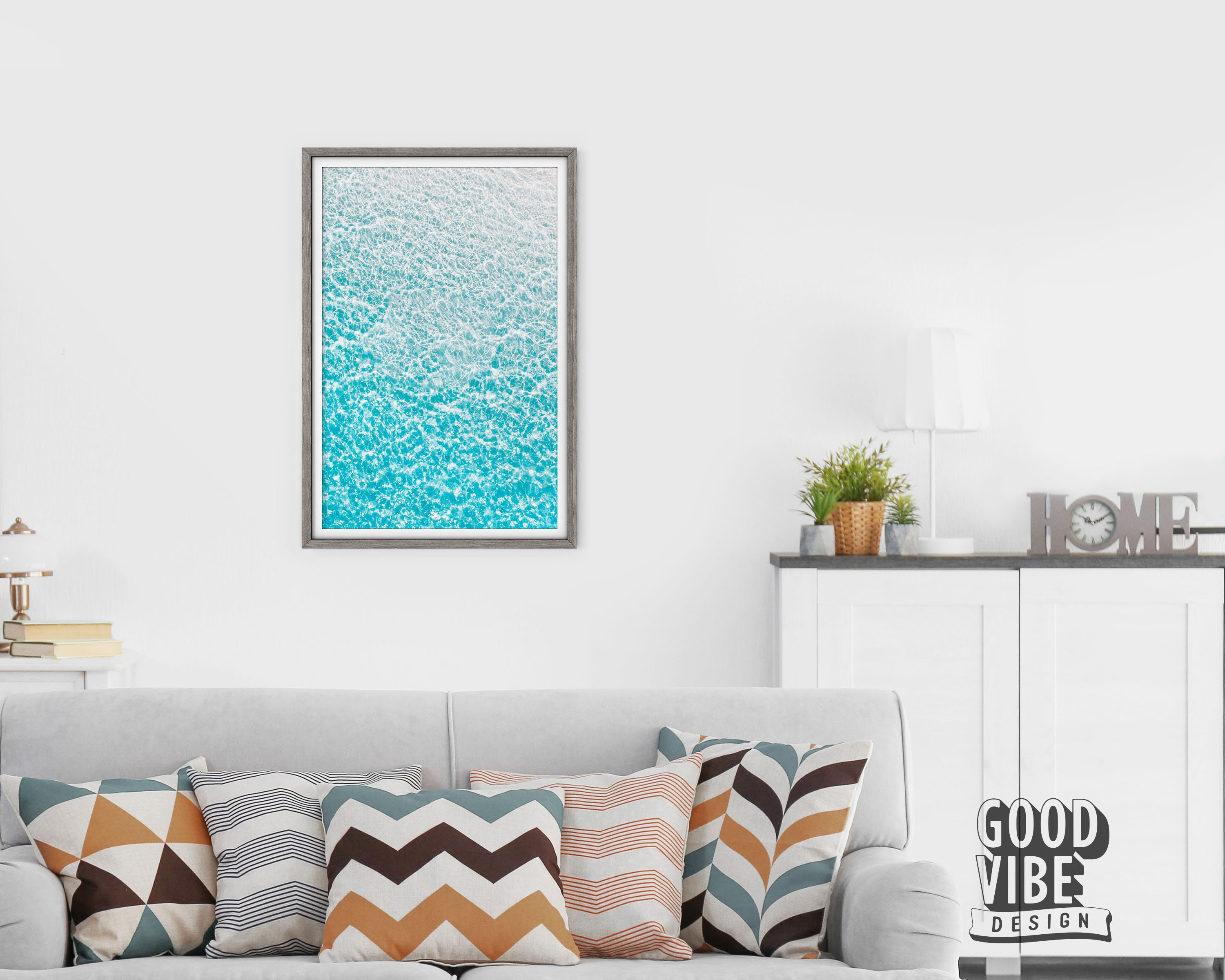 Turquoise Water Blue Print Beach Photo Blue Water Art Serene | Etsy