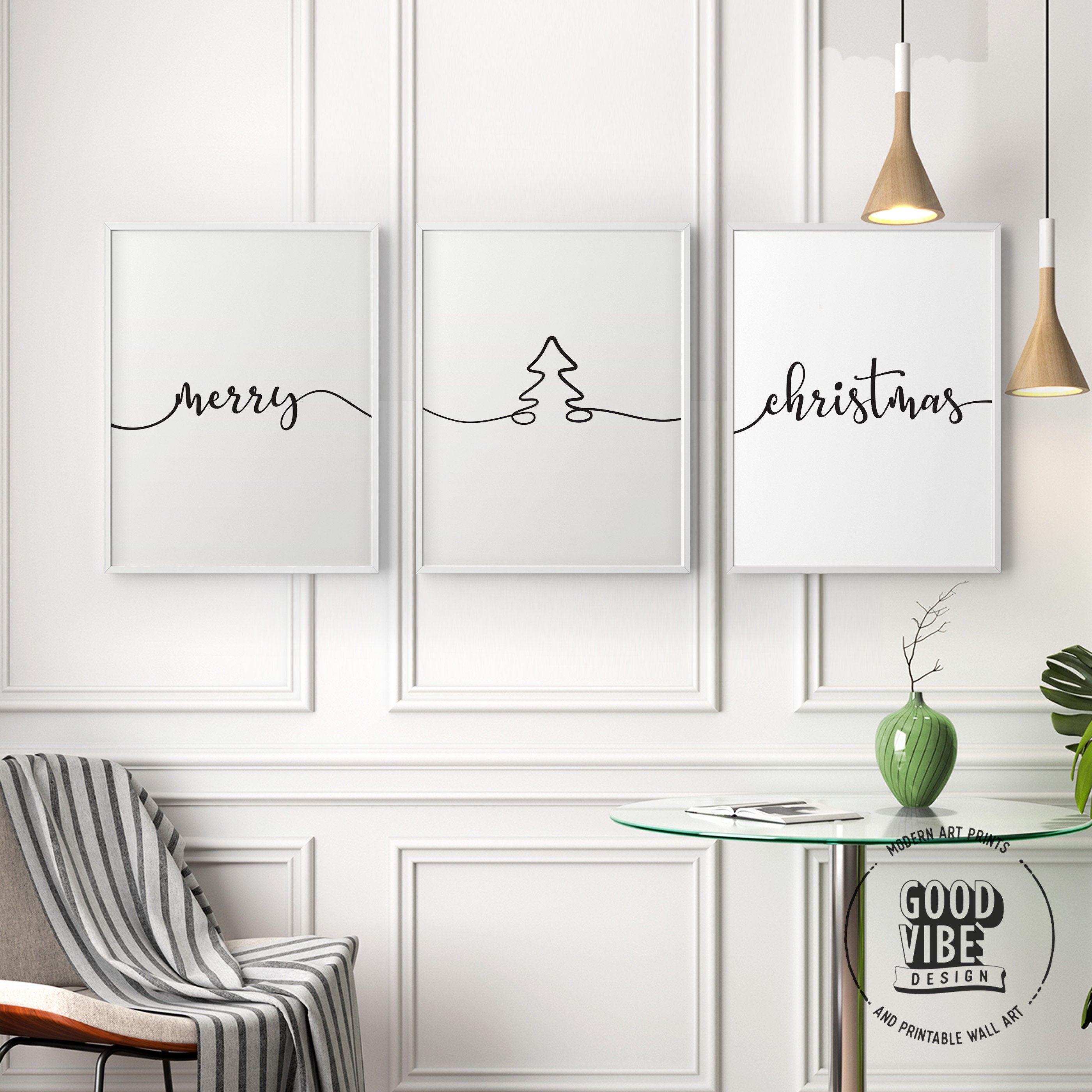 Merry Christmas Sign Christmas Wall Decor Christmas Quote | Etsy