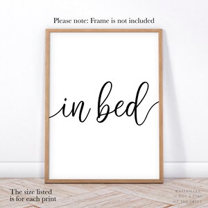 Let's Stay in Bed Print Set, Minimalist Bedroom Wall Decor - Etsy