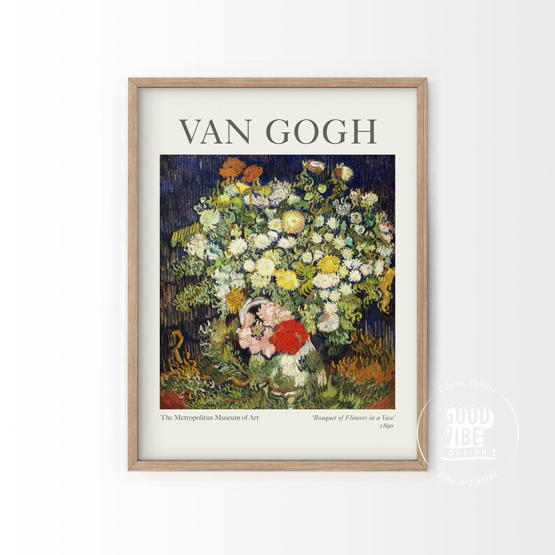 Van Gogh Flower Bouquet Print, Museum Quality Poster - Etsy