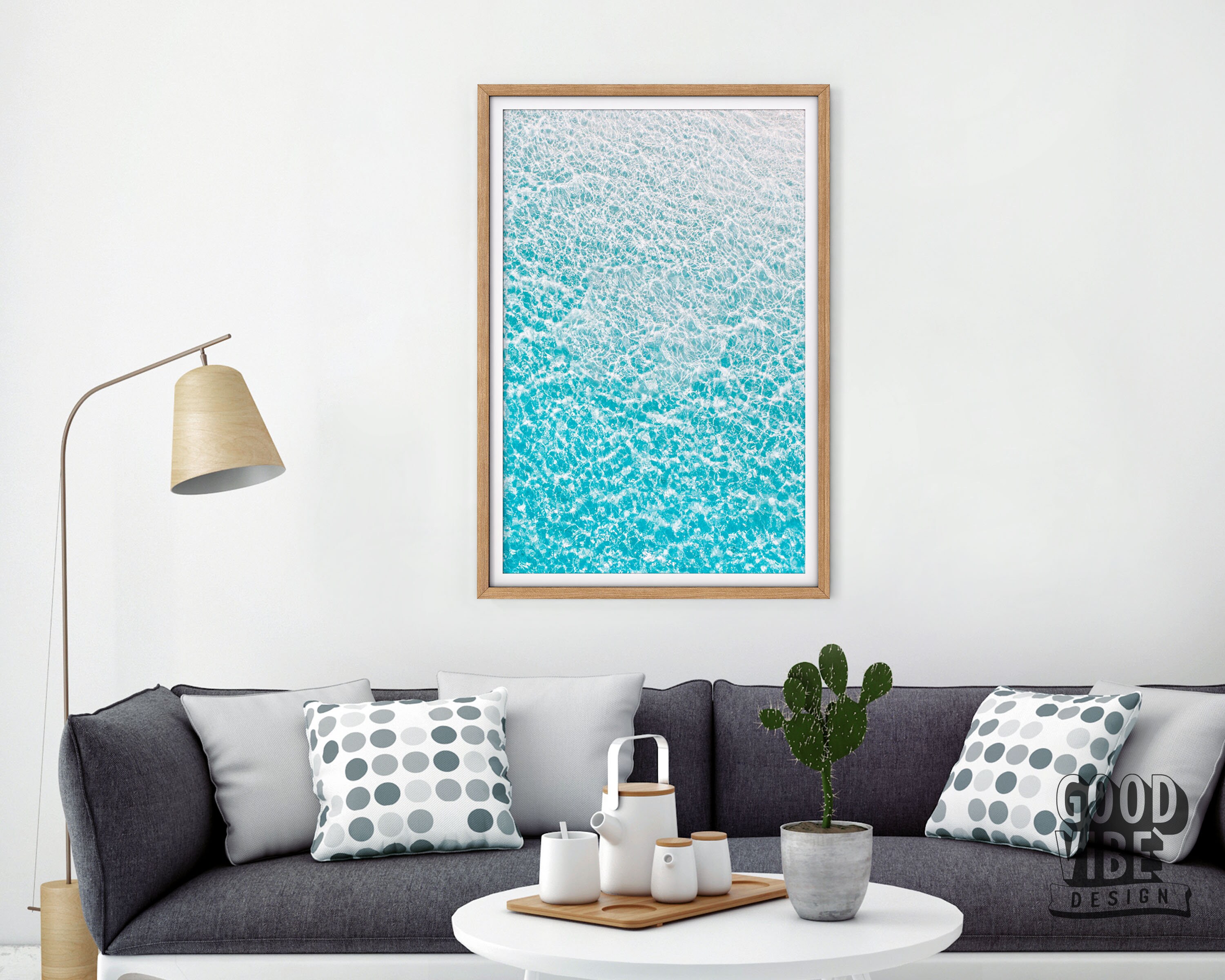 Turquoise Water Blue Print Beach Photo Blue Water Art Serene | Etsy