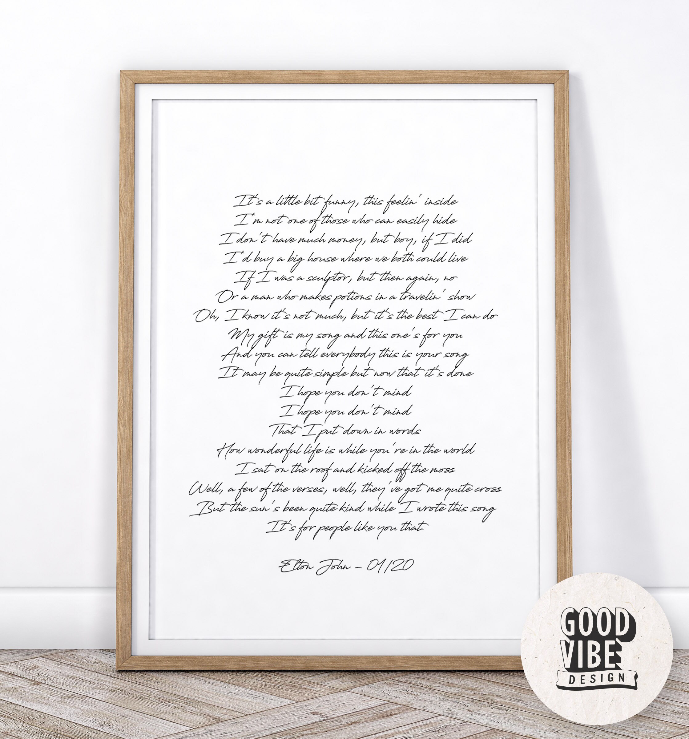 Custom Lyric Poster Custom made Song lyrics art print | Etsy
