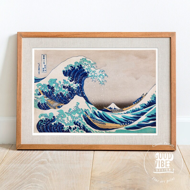 The Wave off Kanagawa Print, Katsushika Hokusai Japanese Art - Etsy