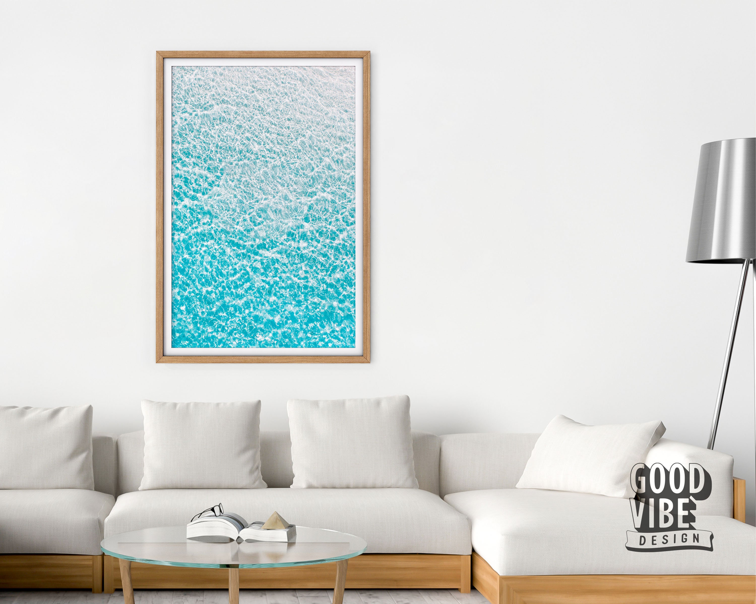 Turquoise Water Blue Print Beach Photo Blue Water Art Serene | Etsy